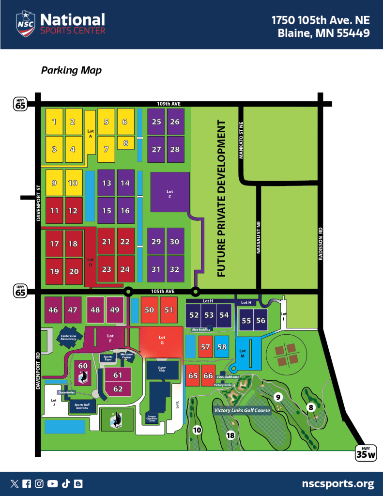 Blaine Soccer Complex Field Map